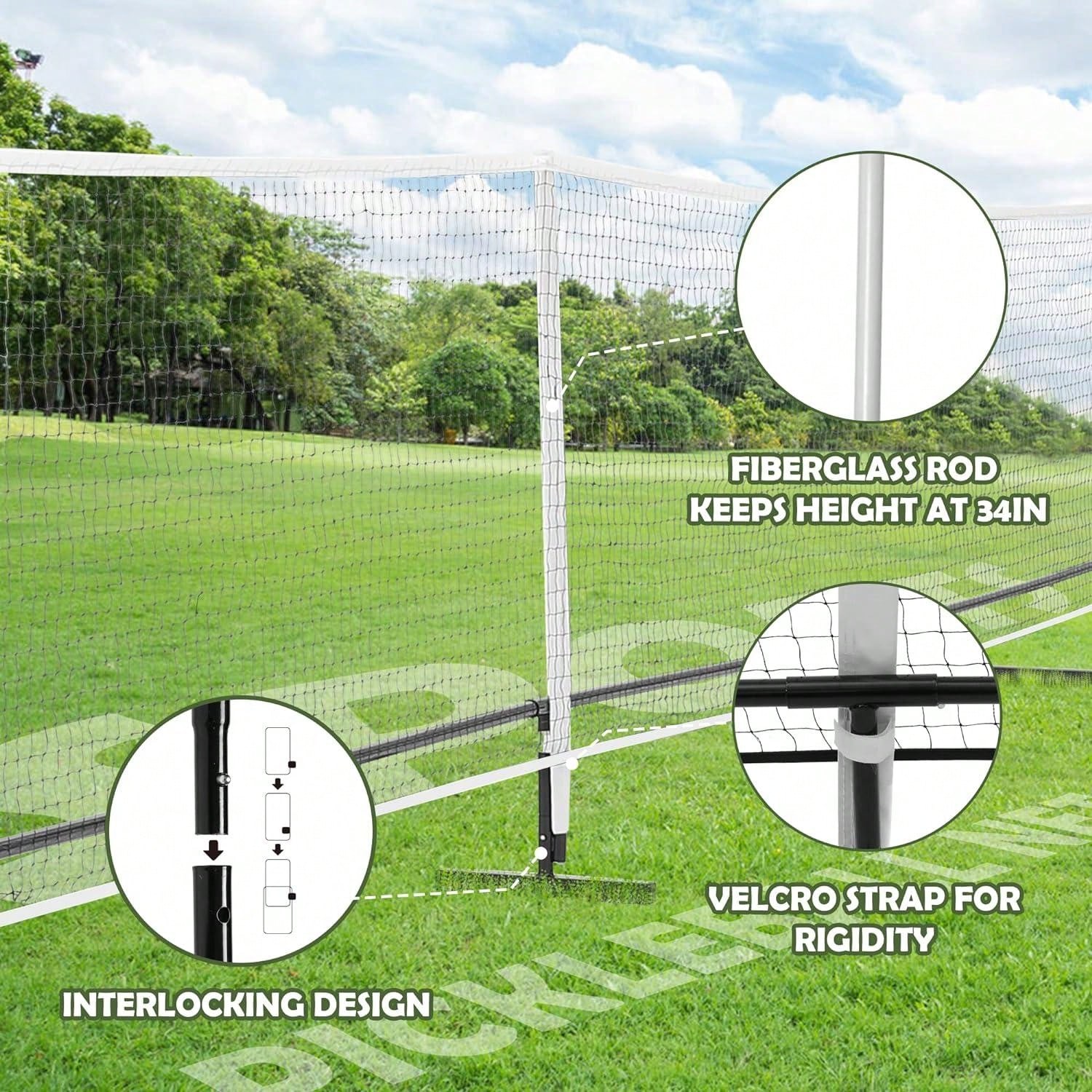 1pcs Pickleball Net Portable Outdoor, 22 FT Pickleball Net - USAPA ...