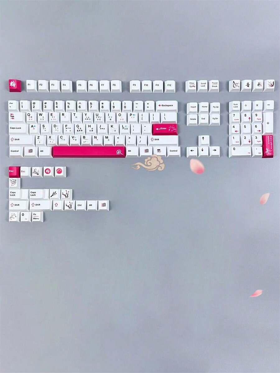 Original Oem Height 127 Keys Four Scholar Series Plum Blossom Pbt ...