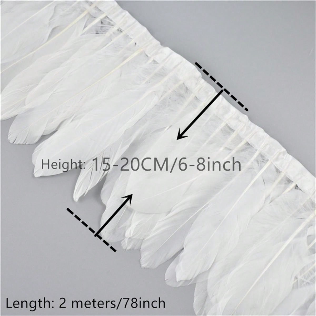 2Meters Goose Feather Trims Wedding Party Decoration Fringes for ...