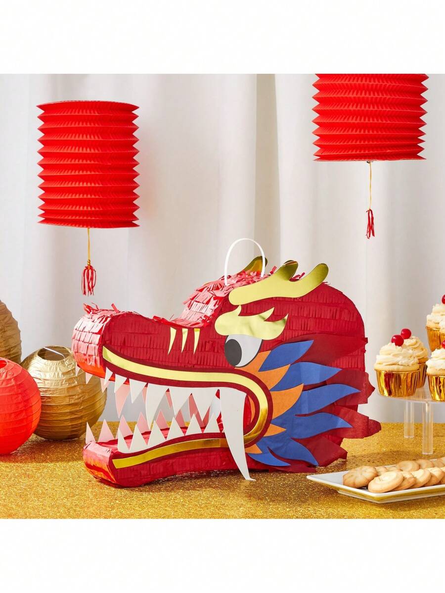 Dragon Pinata - Chinese Dragon Head, Dragon Birthday Party Supplies ...