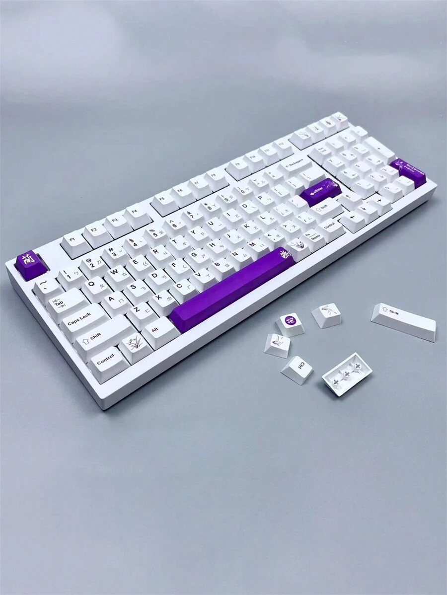 Lan's Pbt Keycaps Set With Four Gentlemen Theme, Designed For Various Keyboard Layouts Including ...