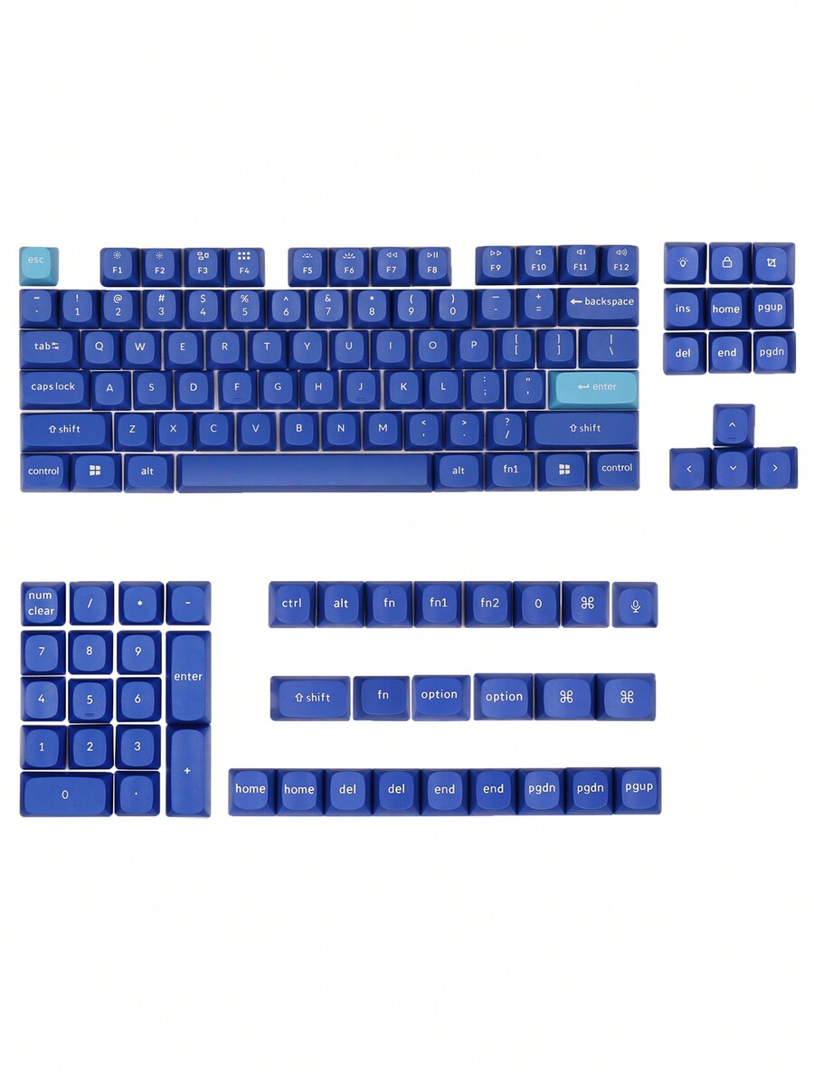 126 key PBT SP spherical keycaps for 108 104 98 87 68 61 Cherry Gateron ...