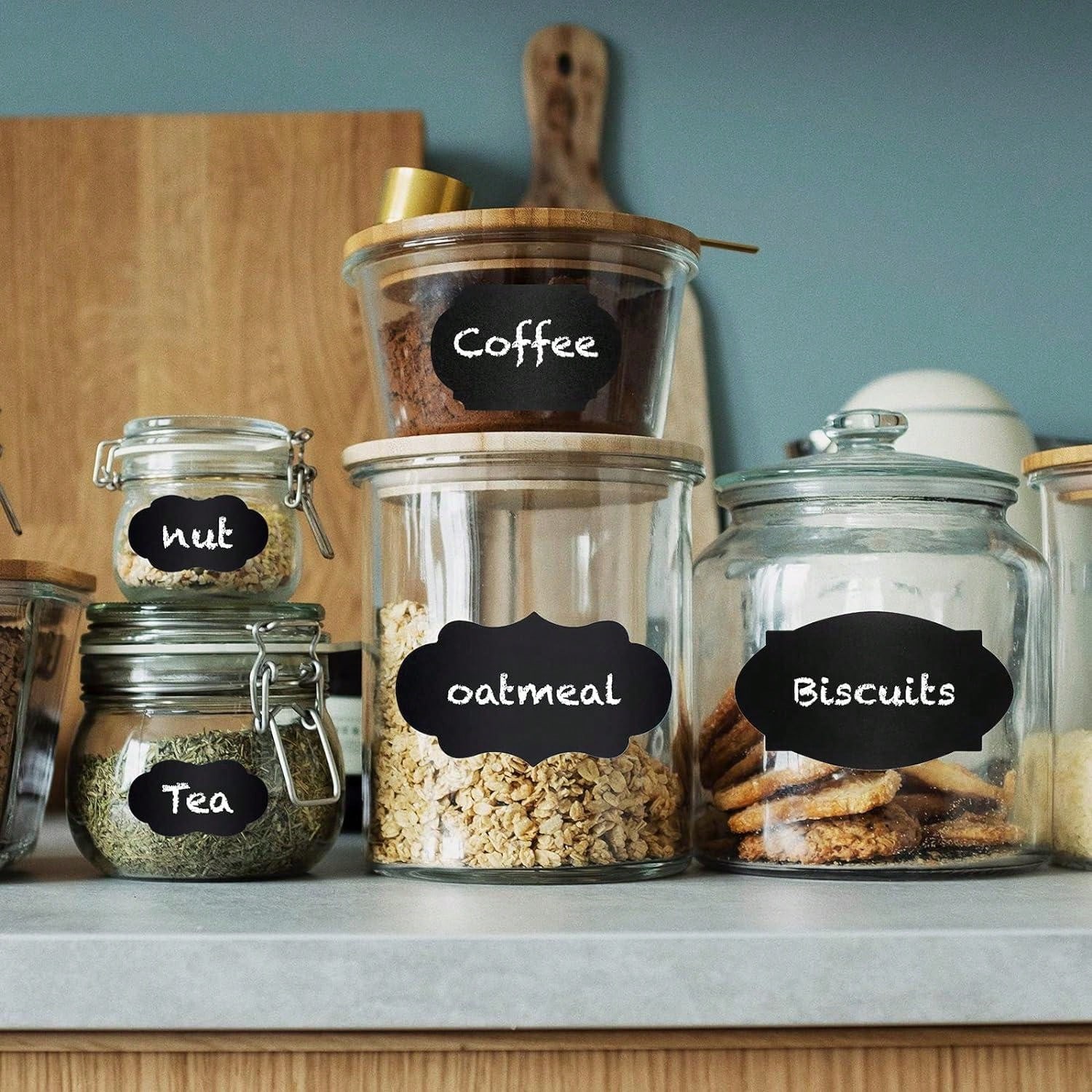 30 Labels Chalkboard Labels For Organizing, Chalkboard Stickers , Chalk ...