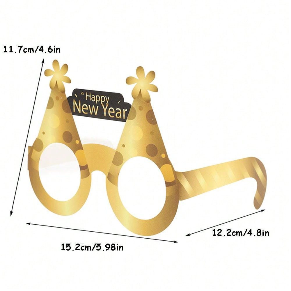 1box 6 Types New Year's Eve Party Theme Paper Eyeglasses, 2024 Happy ...