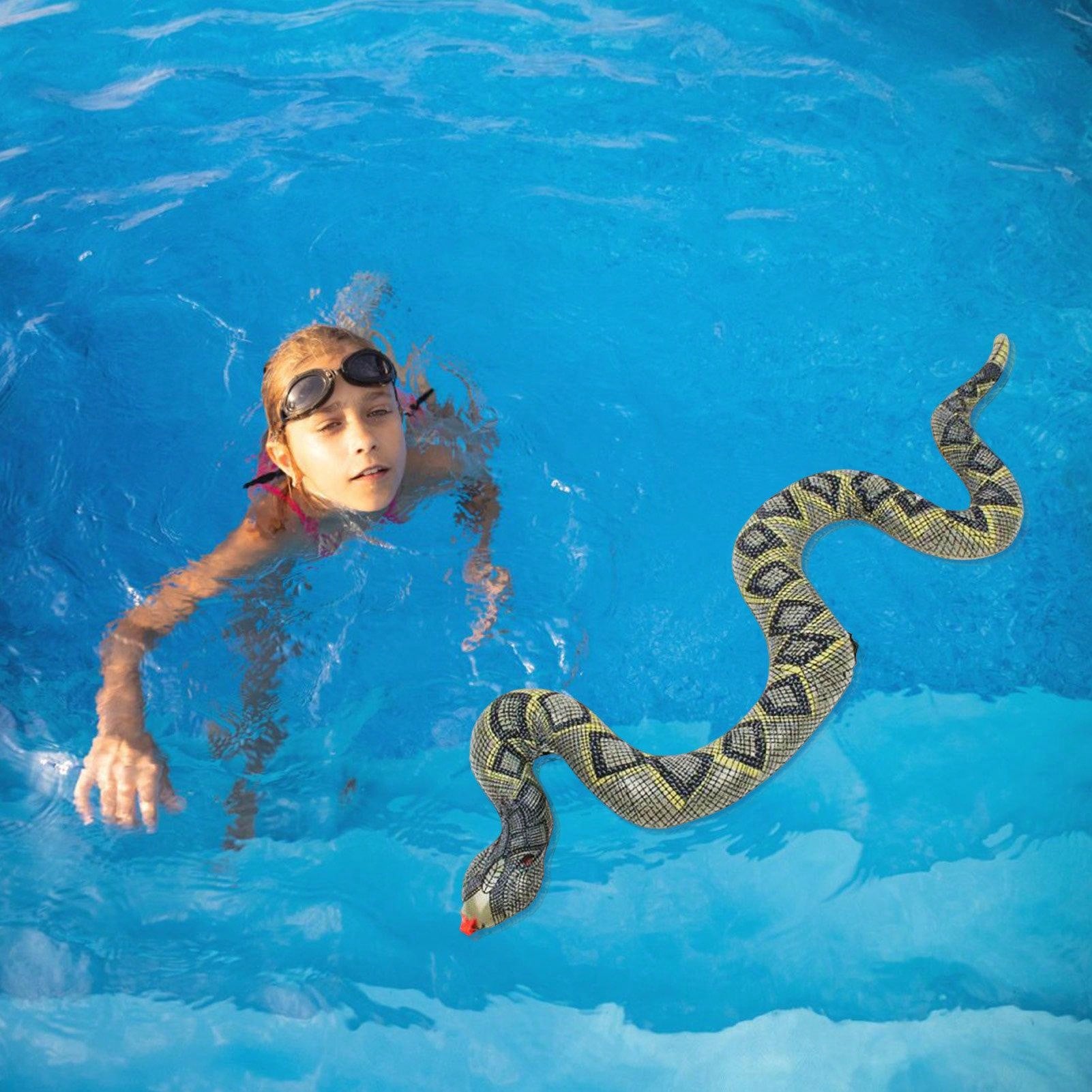 1pc Gray Pvc Inflatable Python, Prank Toy, Realistic Inflatable Snake ...