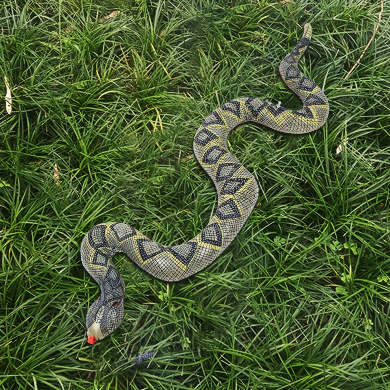 1pc Gray Pvc Inflatable Python, Prank Toy, Realistic Inflatable Snake ...