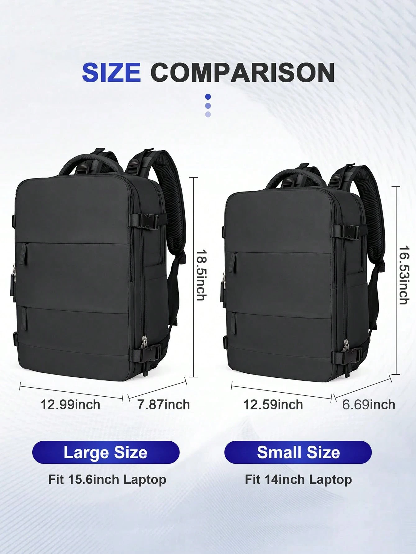 Floless Travel Backpack For Men Work Bag, Carry On Hand Luggage, Water ...