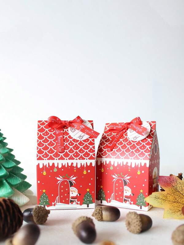 10pcs Christmas Party Gift Packaging Box Return Gift Boxes | SHEIN USA