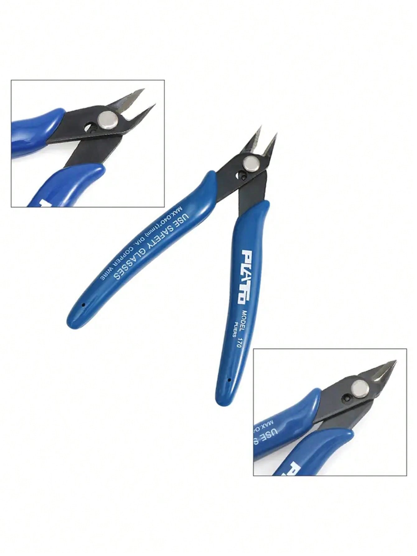 1pc Blue Flat Nose & Side Cutter - Professional Jewelry Pliers ...