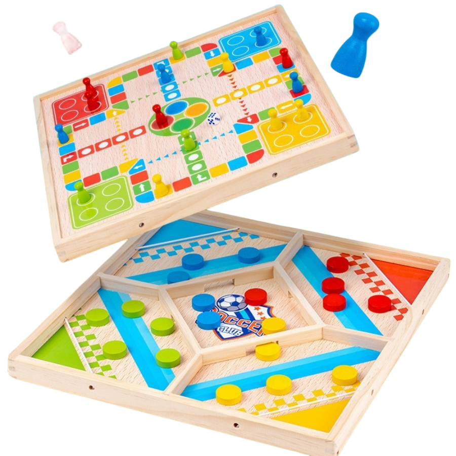 1 Set Wooden Double-sided Ludo And Aeroplane Chess | SHEIN USA