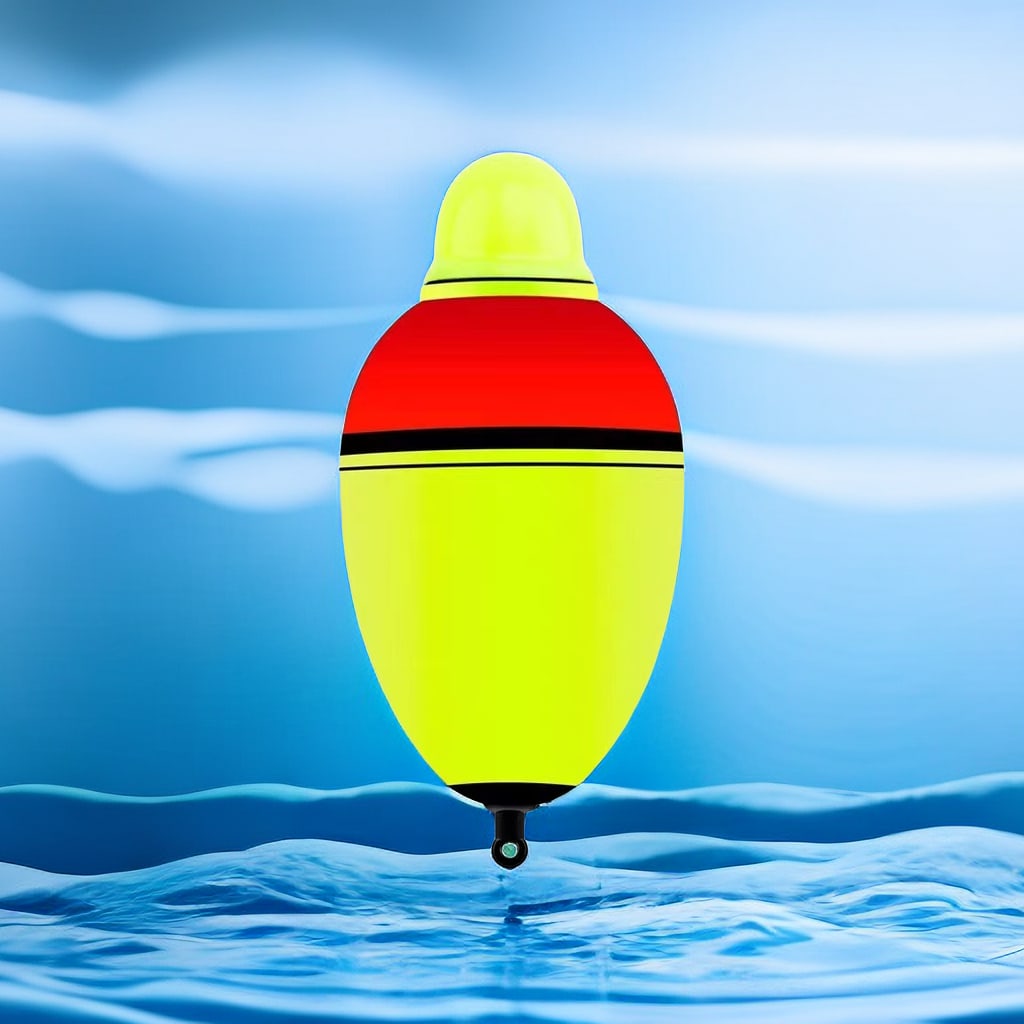 Nacht Lichtgevend Groot Buik Boei Zee Visdobbers Bijten Licht ...