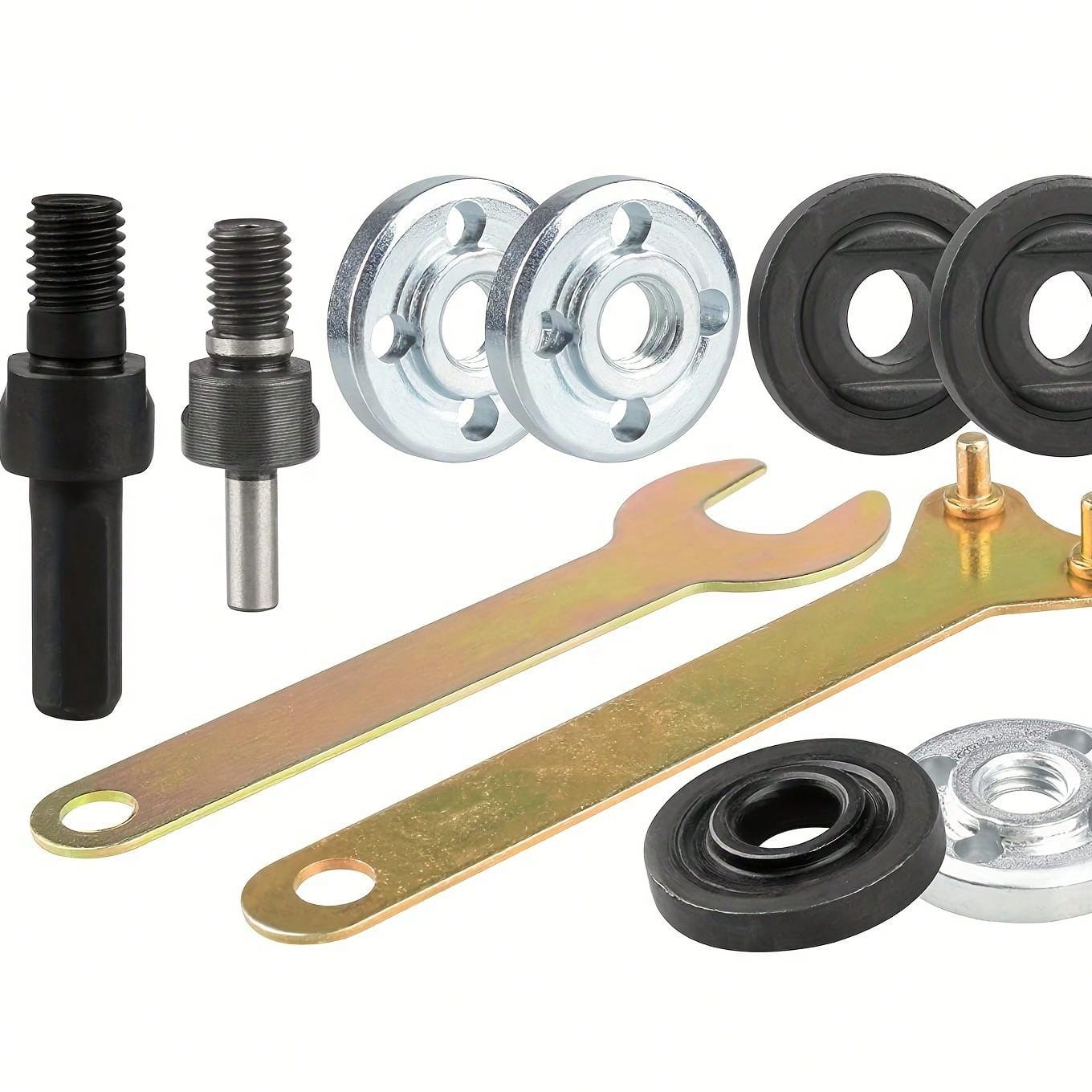 10pcs Drill Bit Angle Grinder Adapter With Flange Nut Set, 6mm & 10mm ...