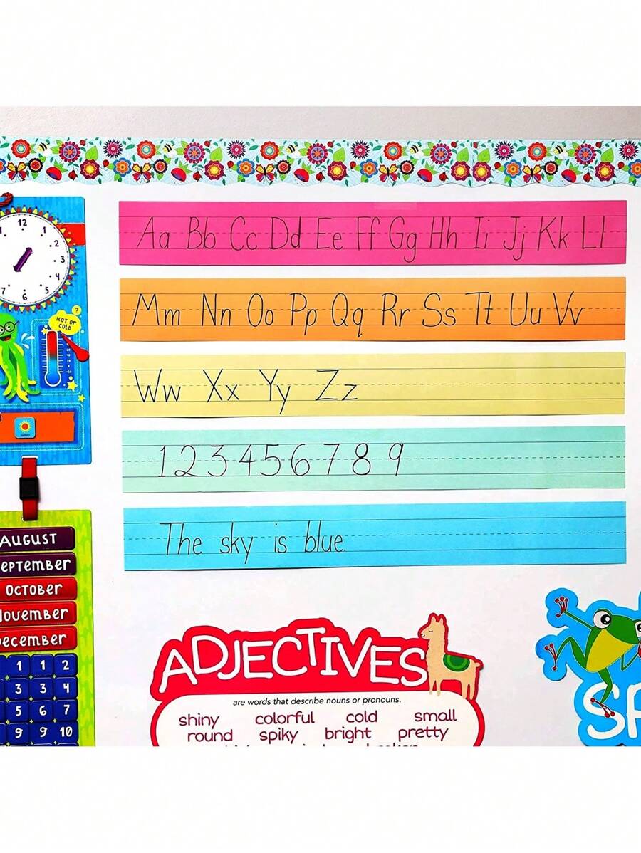 100 Pack Colored Sentence Strips For Teacher Supplies, Classroom ...