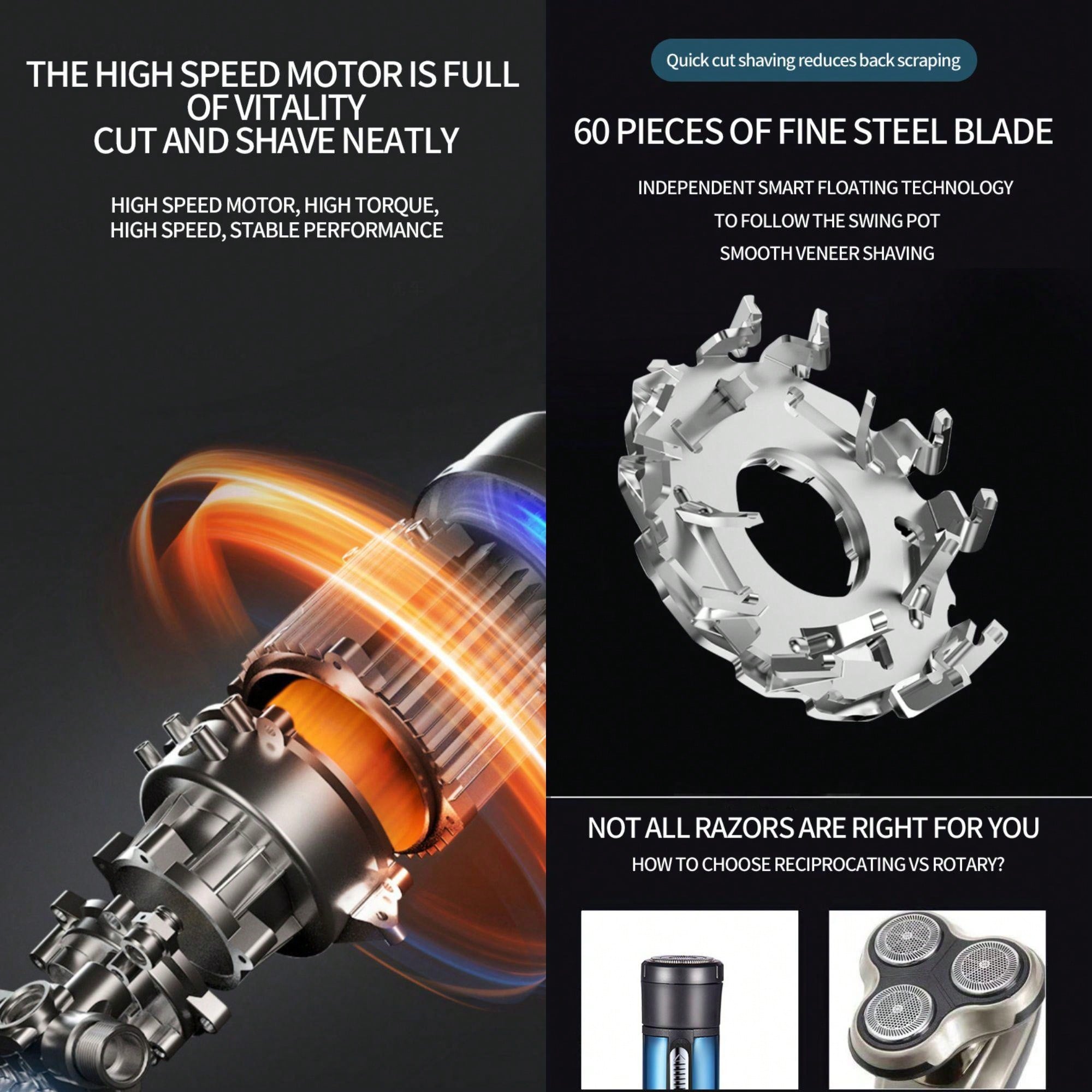 4in1 Rechargeable Shaver/Hair Clipper/Nose Trimmer/Eyebrow Trimmer ...