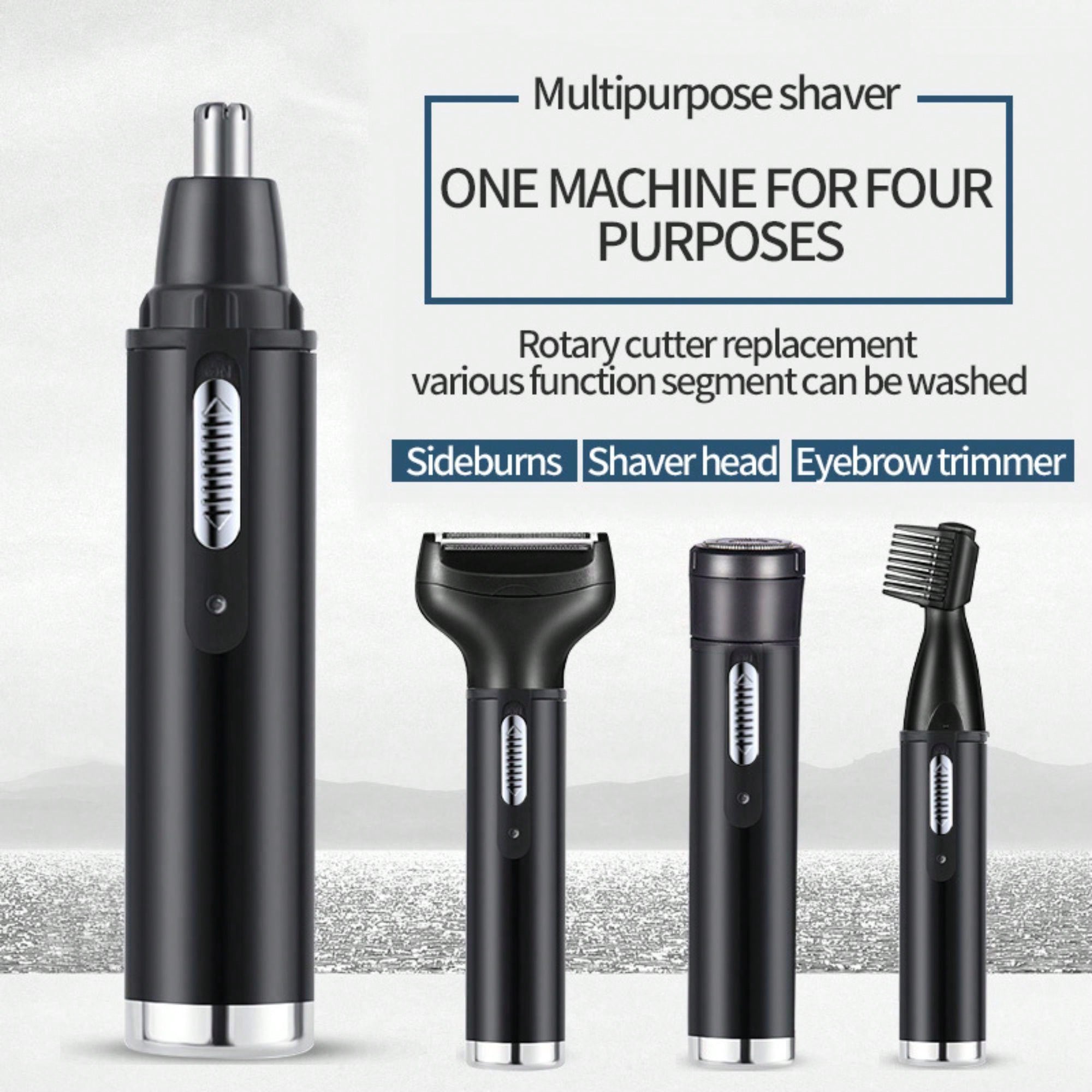 4in1 Rechargeable Shaver/Hair Clipper/Nose Trimmer/Eyebrow Trimmer ...