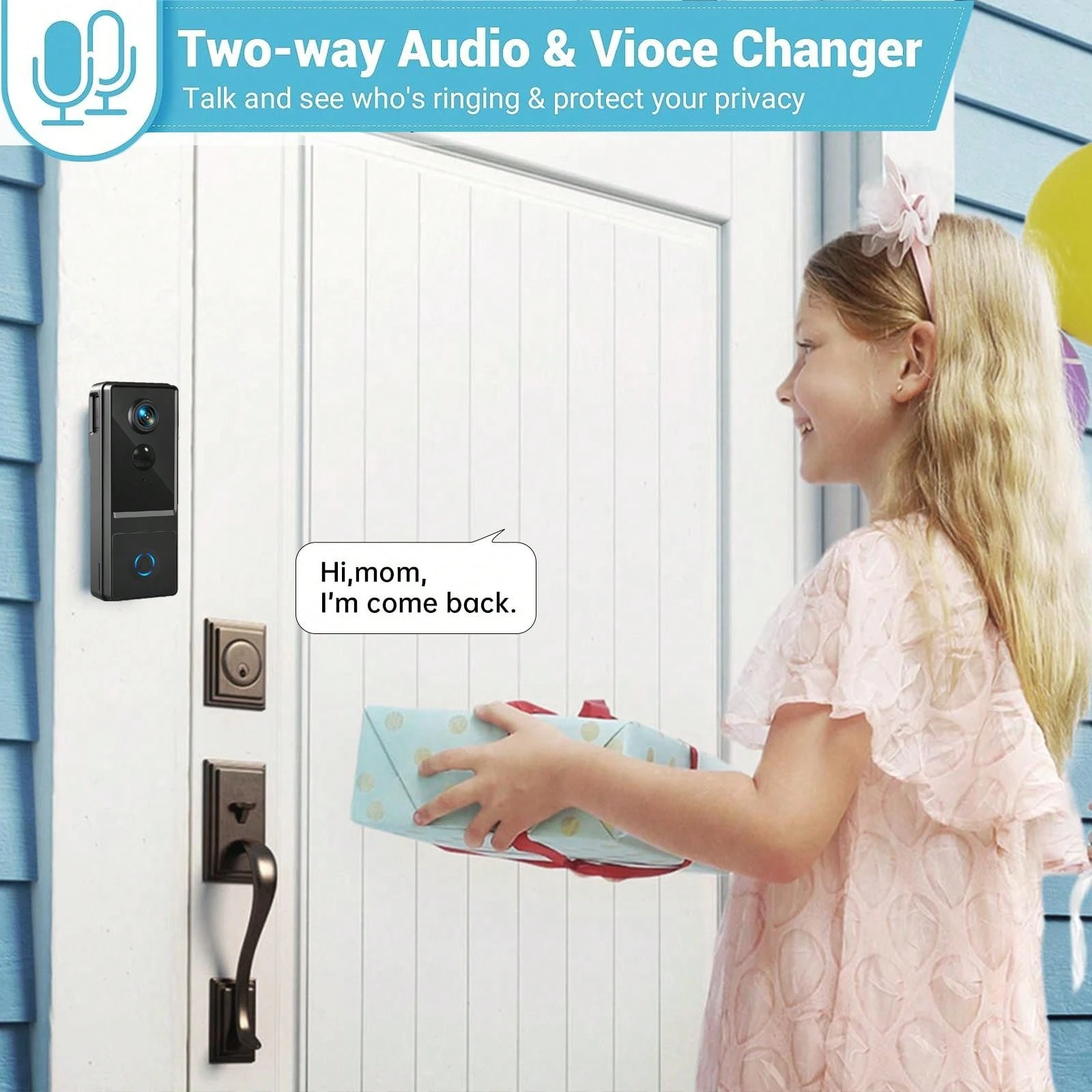 Une sonnette vidéo intelligente fonctionne avec des batteries intégrées ...