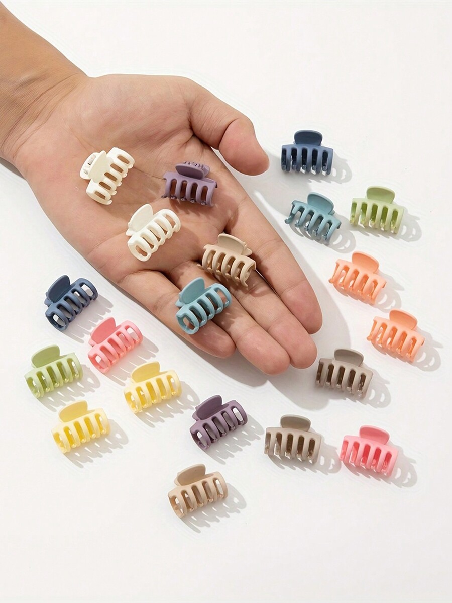 20 Mini Small Claw Clips, Candy Hair Accessories, Simple And Versatile ...