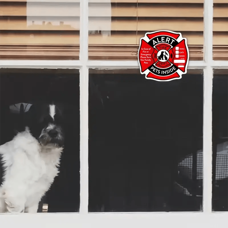 Pet Safety Warning Sticker - 8pcs Different Shape Decals For Alert ...