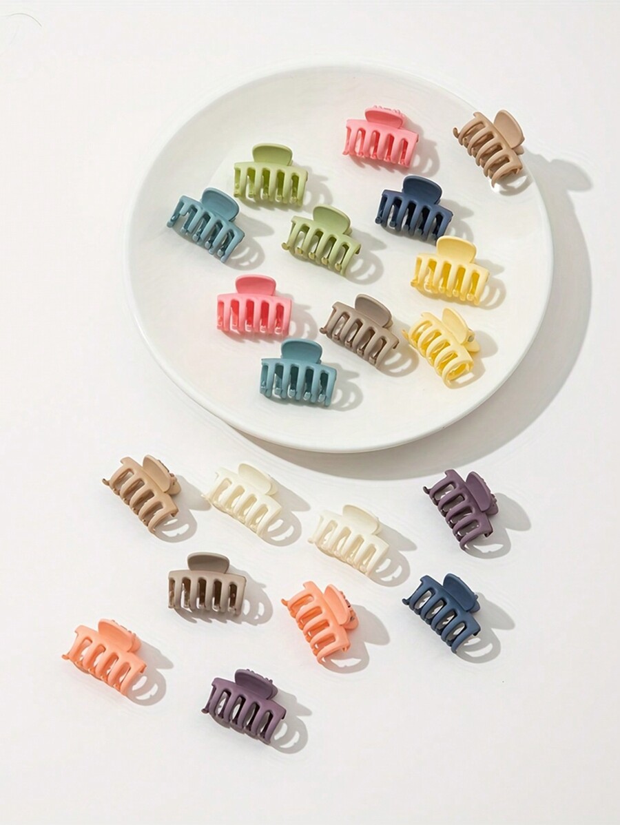 20 Mini Small Claw Clips, Candy Hair Accessories, Simple And Versatile ...