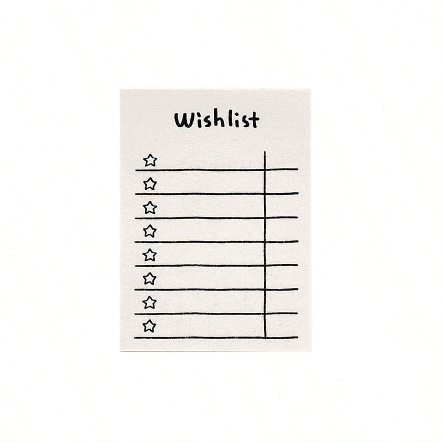 50 Sheets Simple Line Pattern Memo Pad For Student's Vocabulary ...