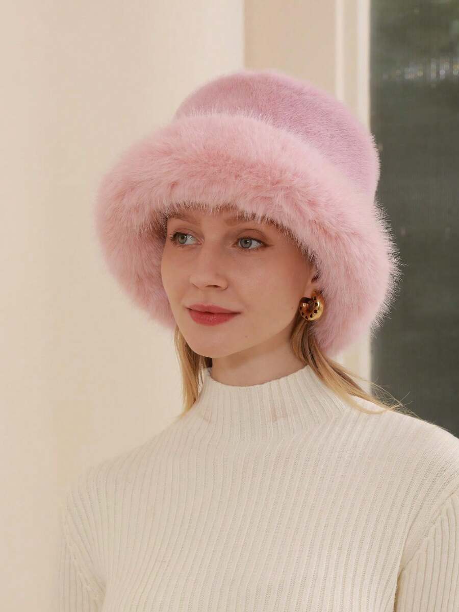 Fluffy Fringe Fisherman Hat | SHEIN USA