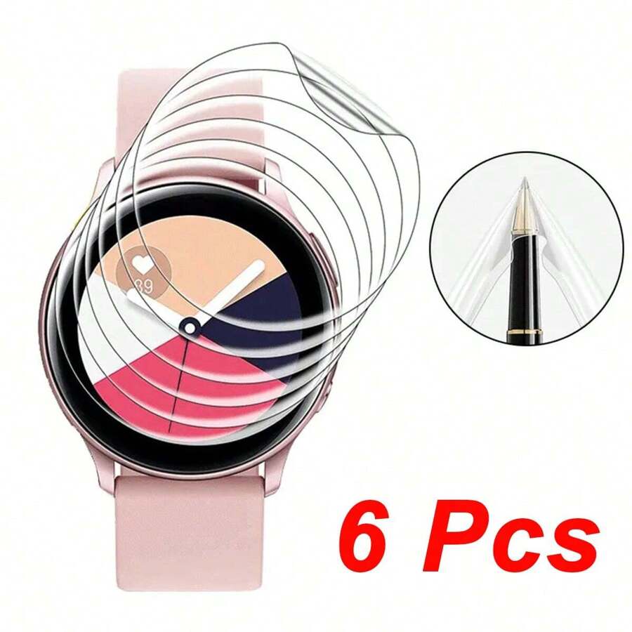6pcs Transparent Tpu Protection Film For Smart Watch, Close Fitting And ...