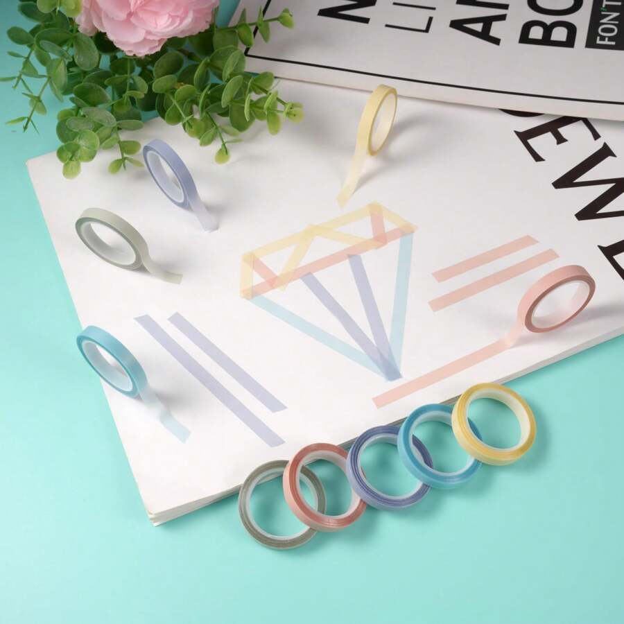 5 Rolls/10Rolls Transparent Highlighter Tape, 5 Different Colors Book ...