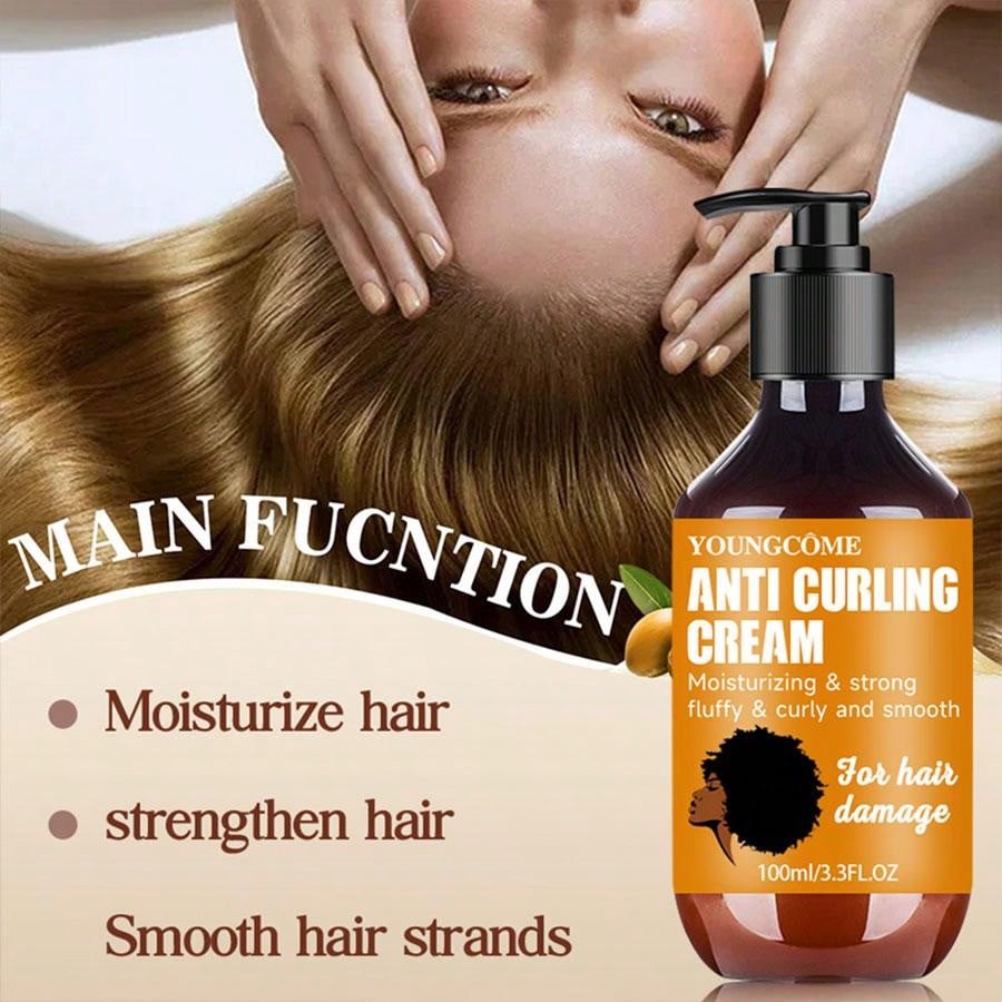 100ml Anti Frizz Cream For All Curl Types Hydrates Smoothes And Defines Hair Perfect For
