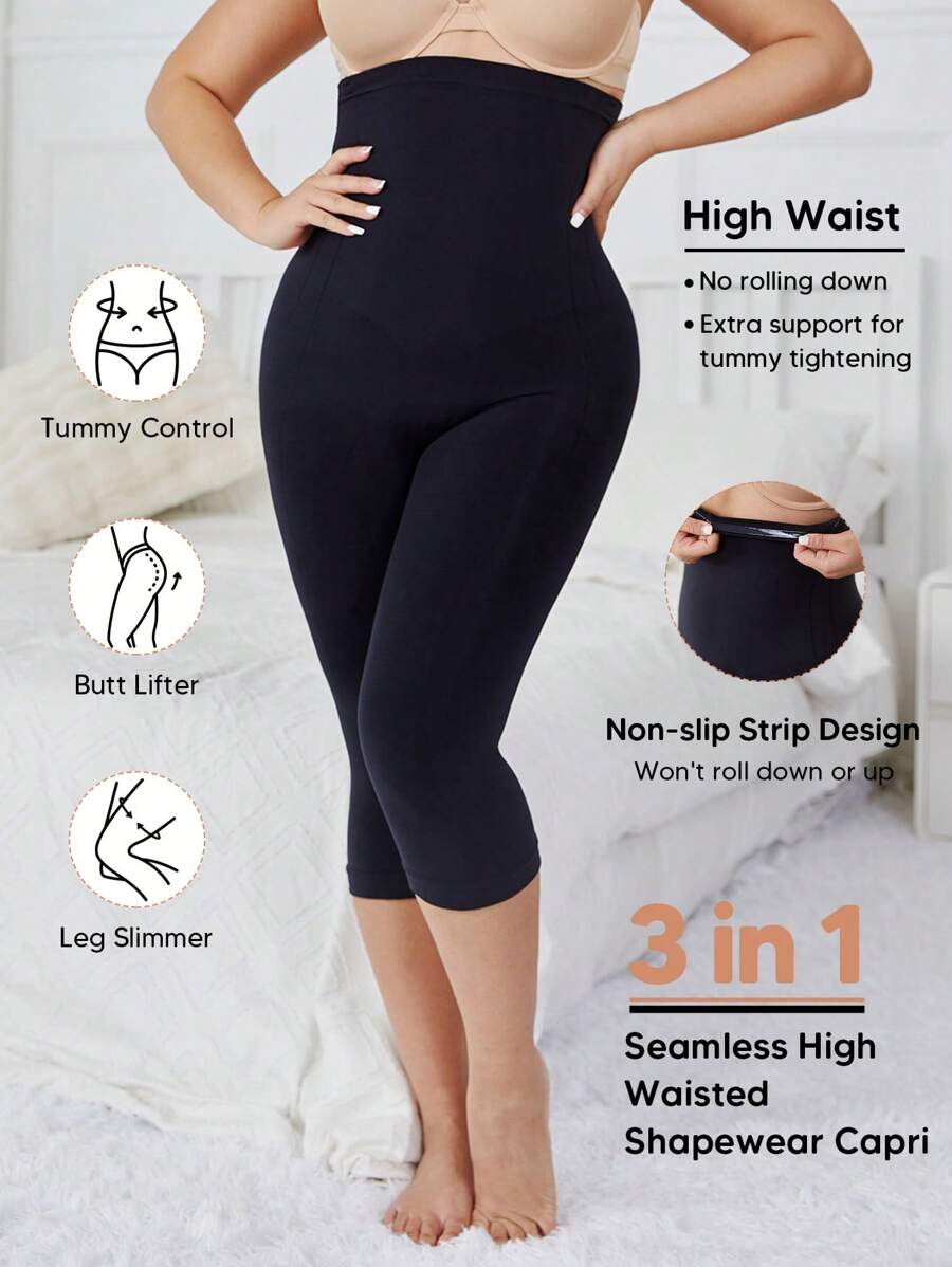 High-rise Sculpting Tummy Control Butt Lift Thigh Slimmer Mid-thigh ...