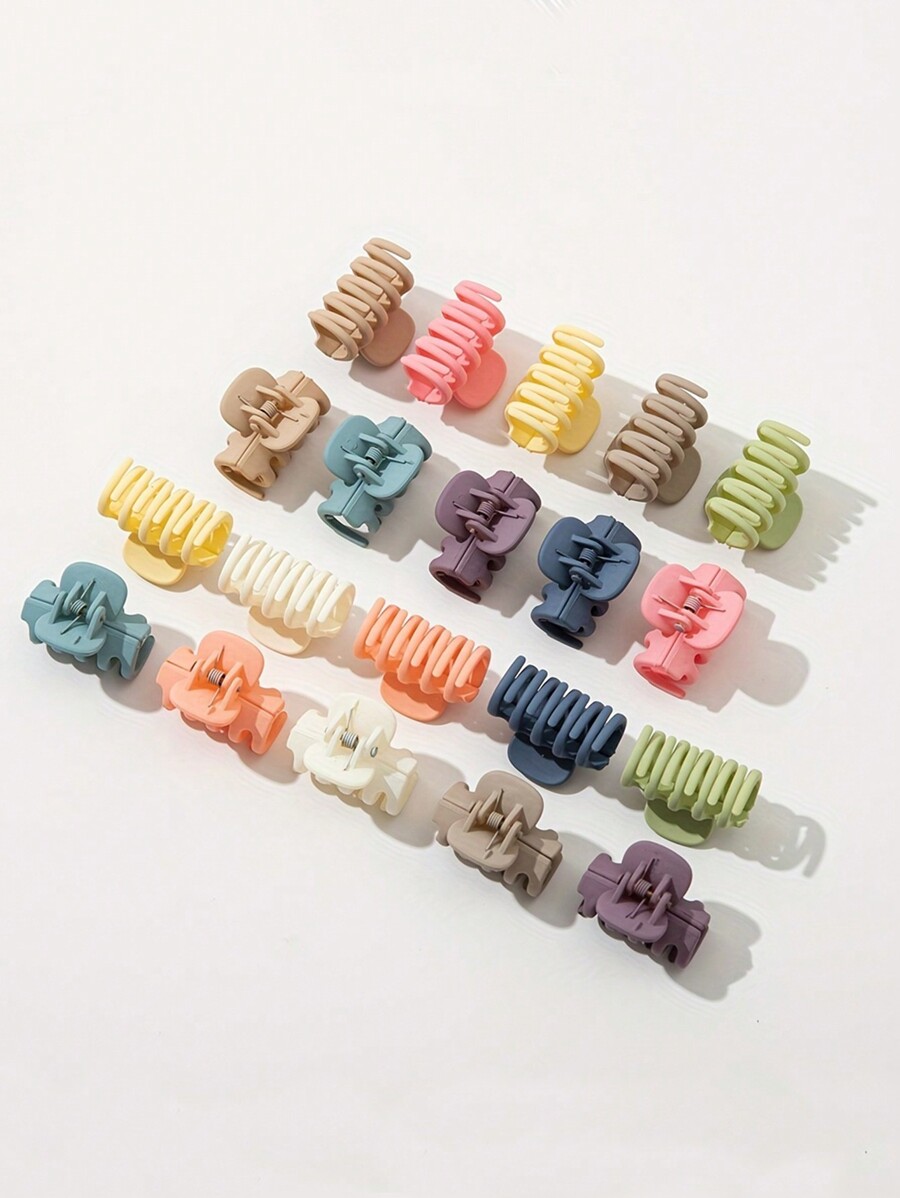 20 Mini Small Claw Clips, Candy Hair Accessories, Simple And Versatile ...