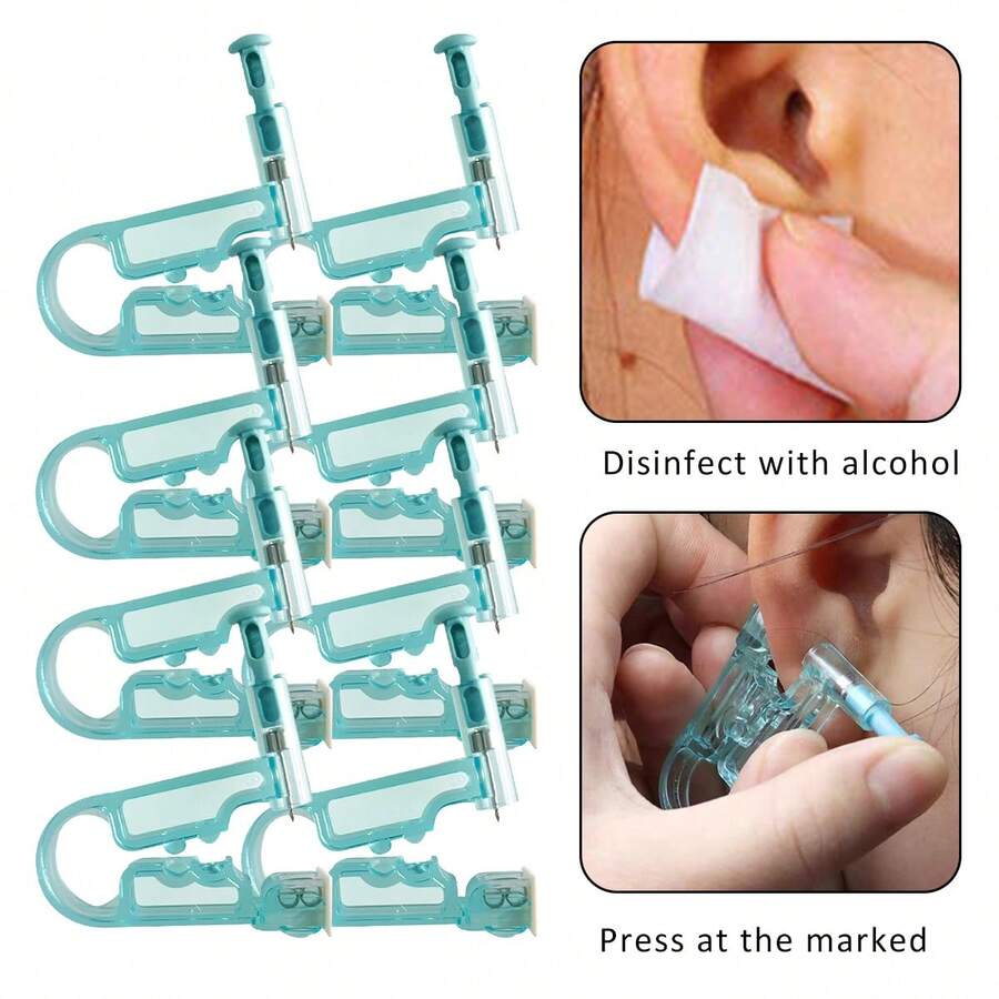 8 Pack Safety Ear Piercing Unit ear piercing Kit Including 8Pcs ...