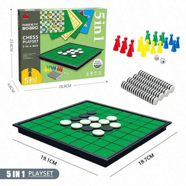 5 In 1 Gaming Board Set, Brain-teaser Toys Set For Students And ...
