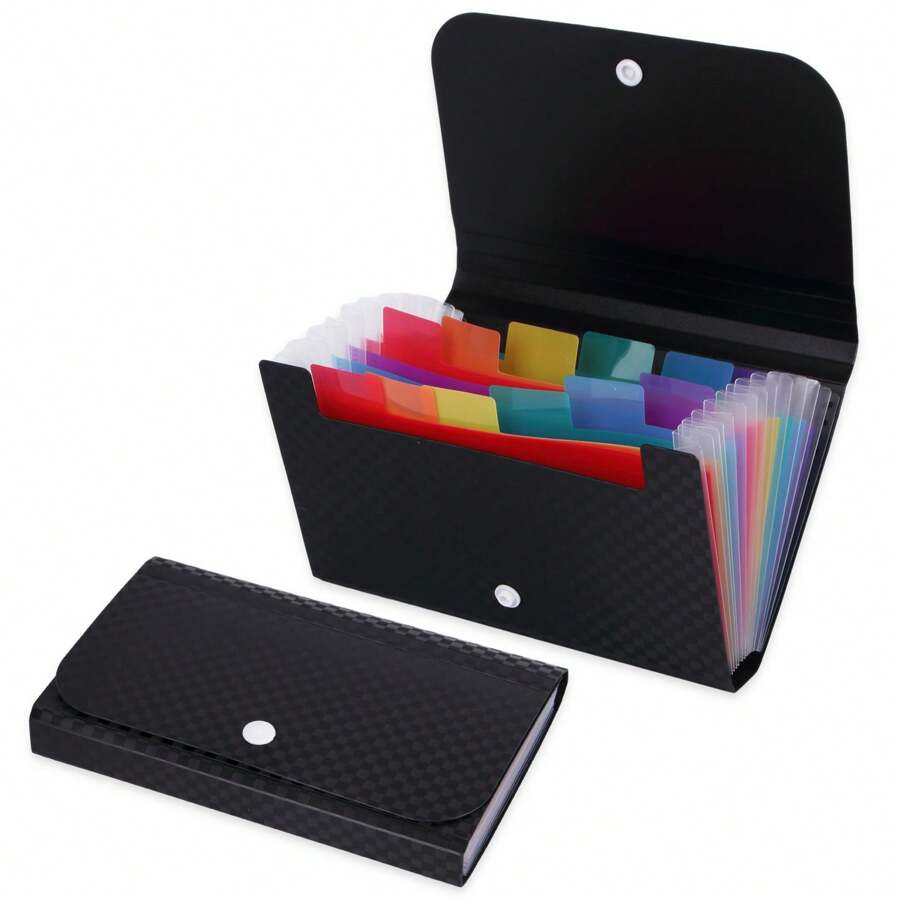 13 Pocket Expanding File Folder with Index Post A6 Size Accordion File ...