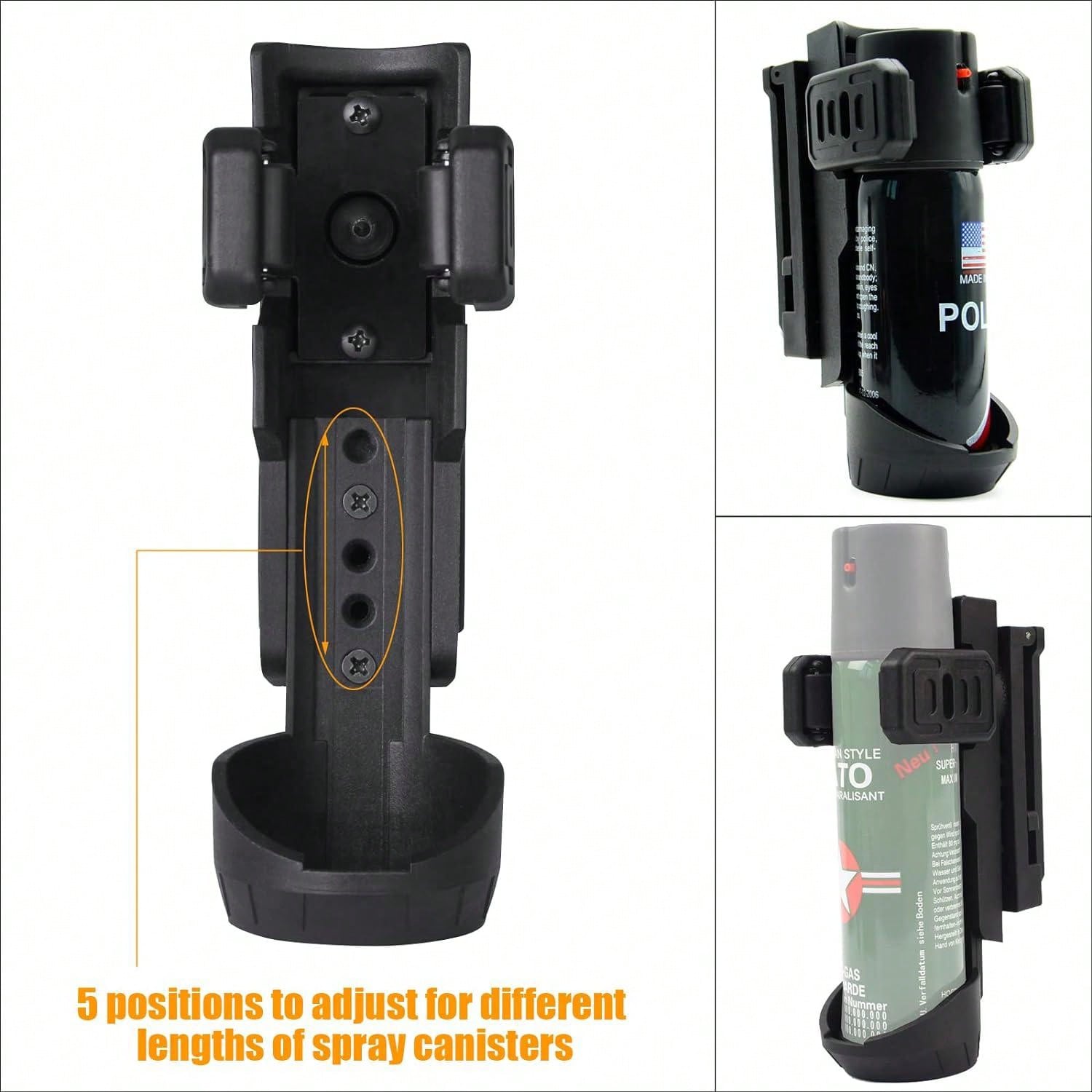 Spray Holster, Polymer Duty OC Spray Holder, Rotating Quick Draw Pouch ...