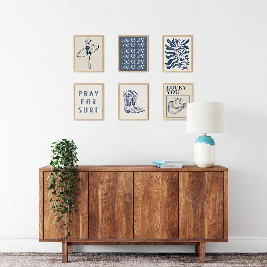 Set of 6 Coastal Cowgirl Poster, Beachy Room Decor Aesthetic, Beach ...