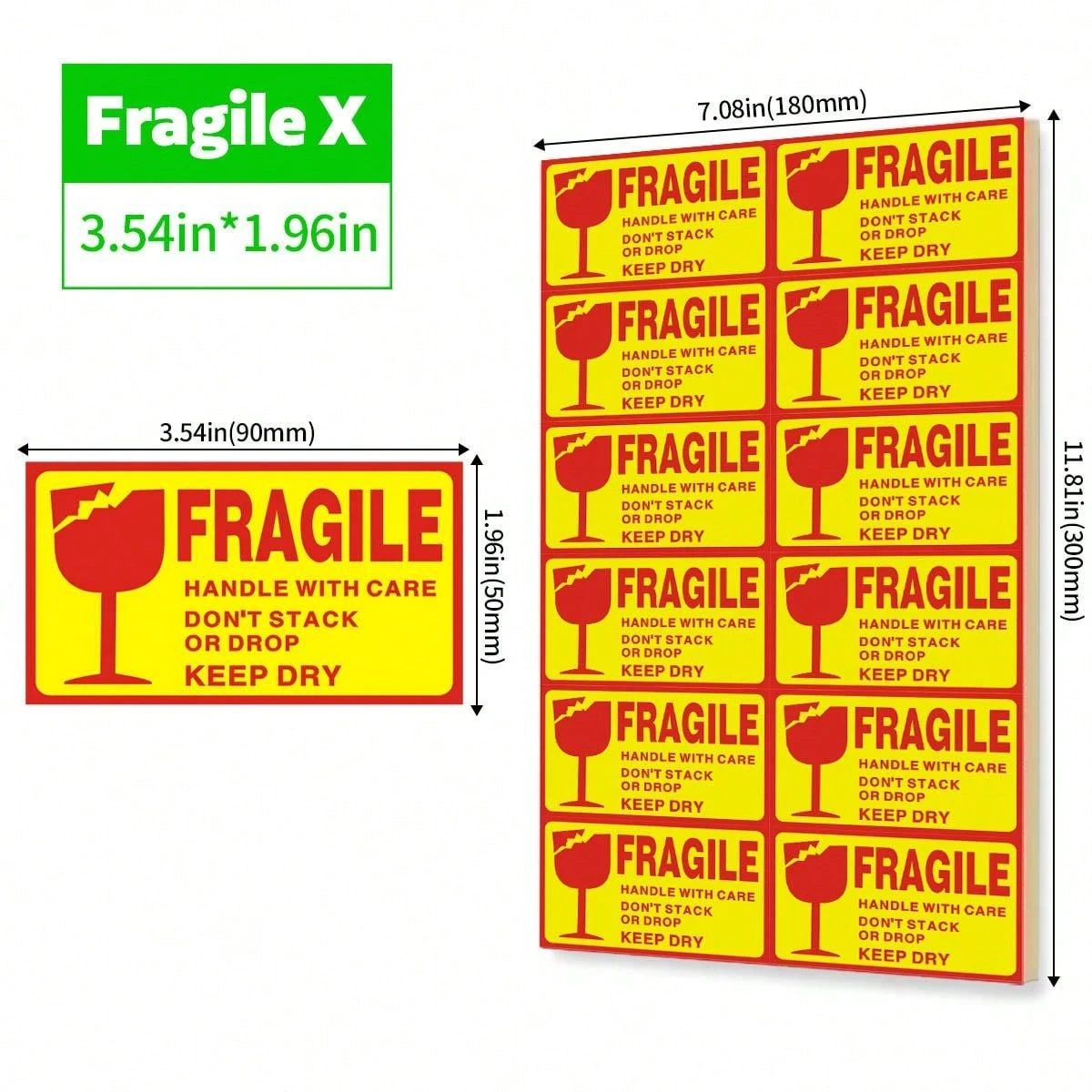 Fragile Stickers/handle With Care Packaging/shipping Label Sticker ...