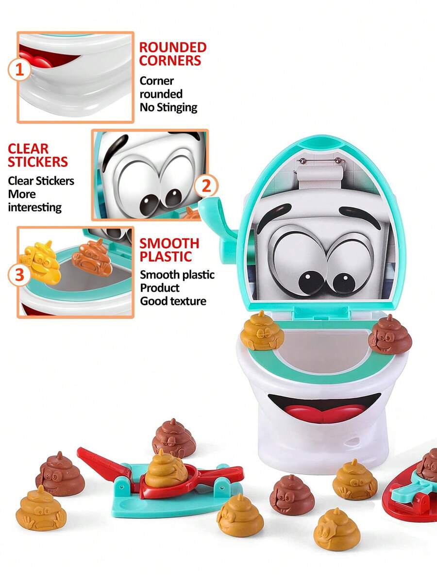 Creative Family Game Includes One Toilet,Two Launchers and 12 Soft Toy ...
