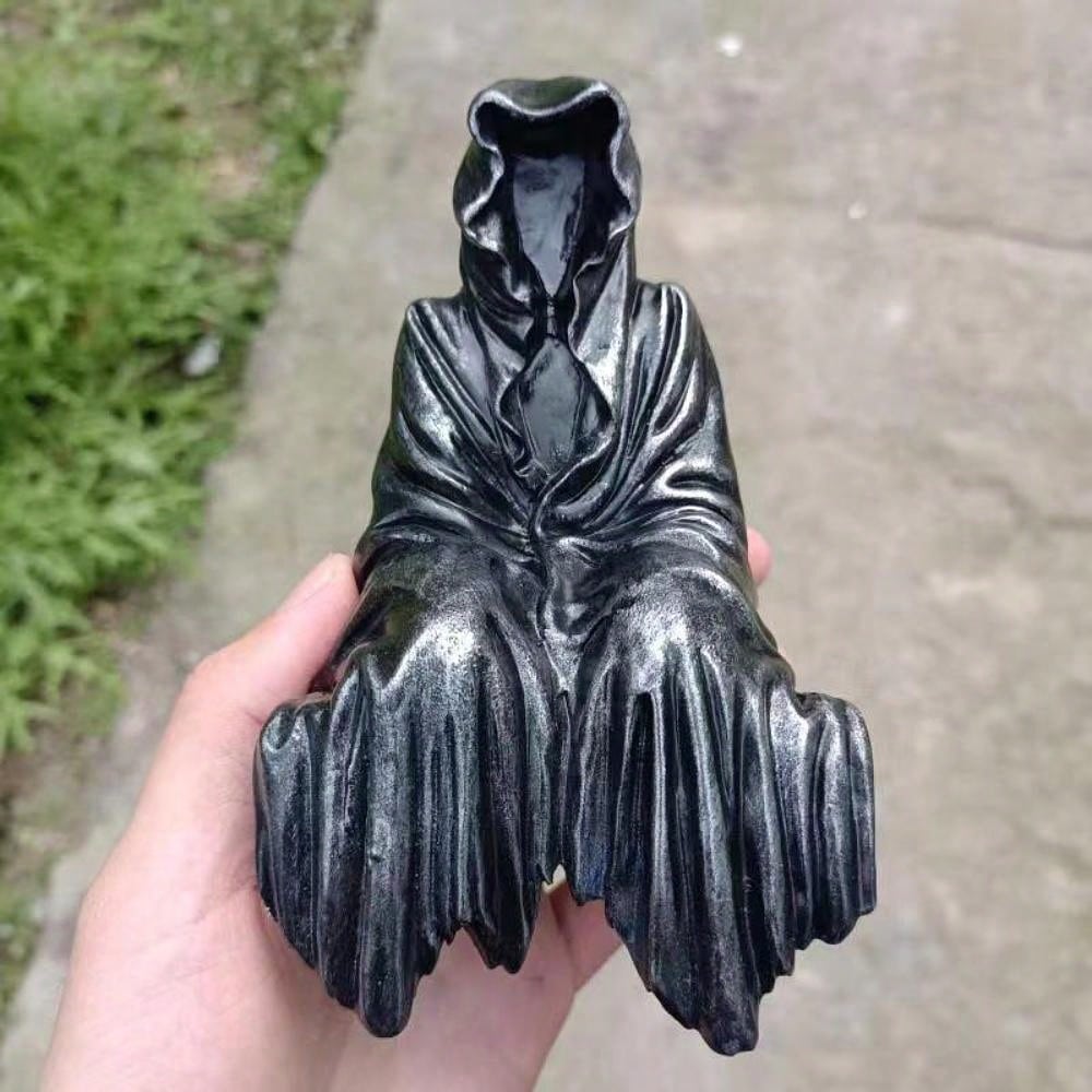 Outdoor Black Robe Mysterious Lord Figurine, Gothic Horror Style Garden ...