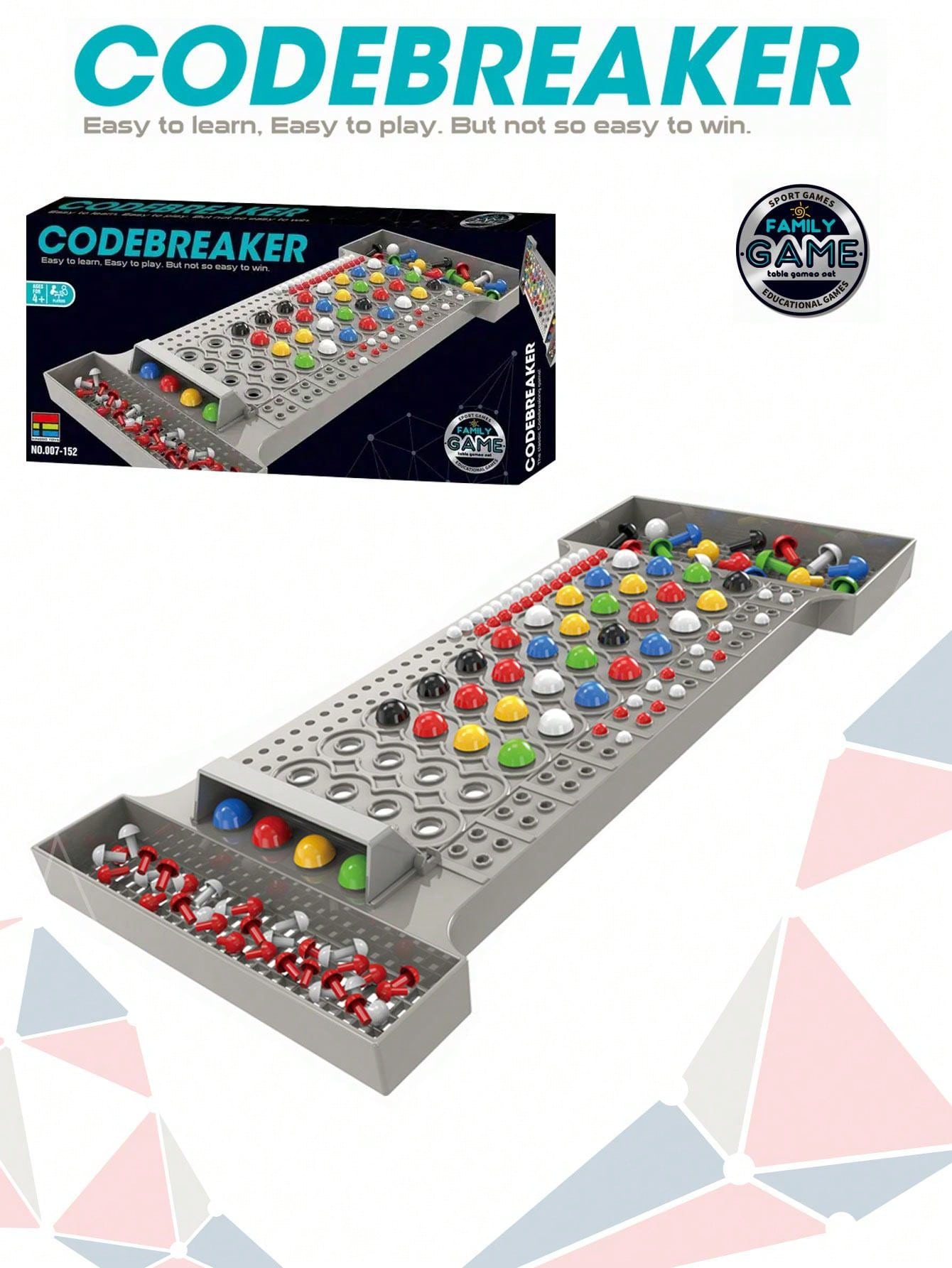 Mini Board Game, Montessori Mastermind Classical Code Cracking Game ...