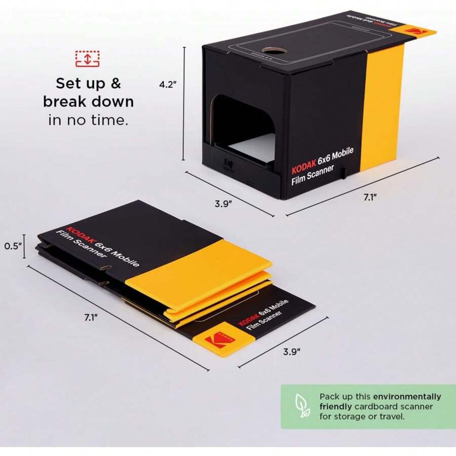KODAK 6x6 Mobile Film Scanner, Convert And Save 6x6 Slides & Negatives ...