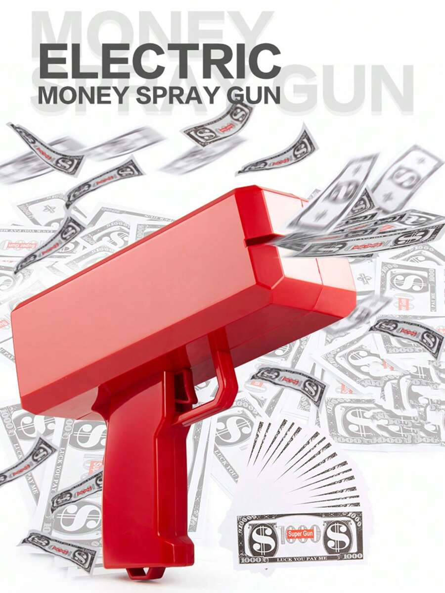 1PCS Shoot Money Gun Toy Party Banknote Shoot Pistol Paper Money ...