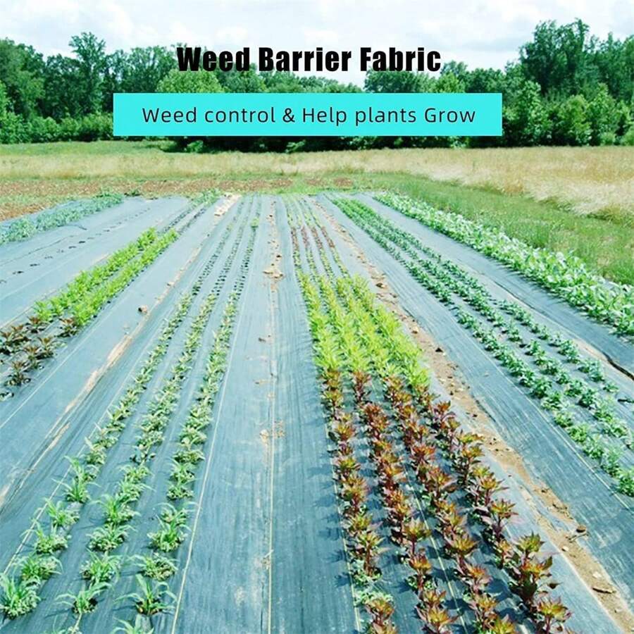 Weed Barrier Landscape Fabric, Premium Non-Woven 1.8oz Ground Cover ...