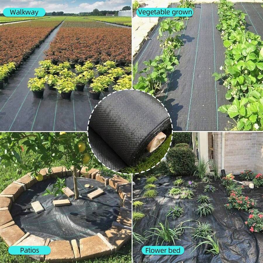 Weed Barrier Landscape Fabric, Premium Non-Woven 1.8oz Ground Cover ...