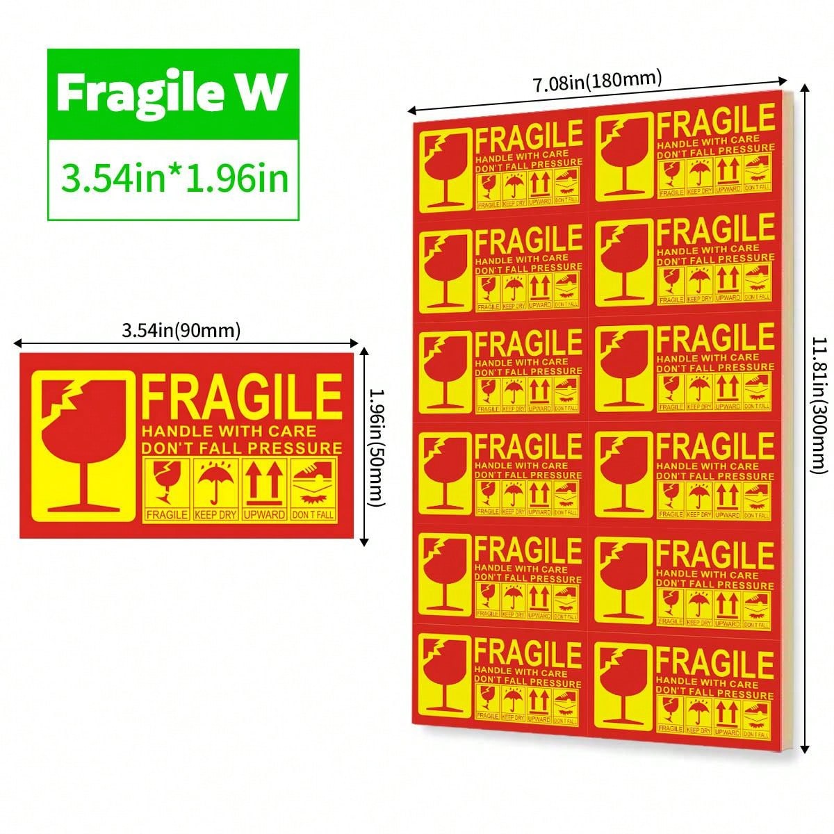 Fragile Handle With Care Shipping Label Stickers For Packaging And ...