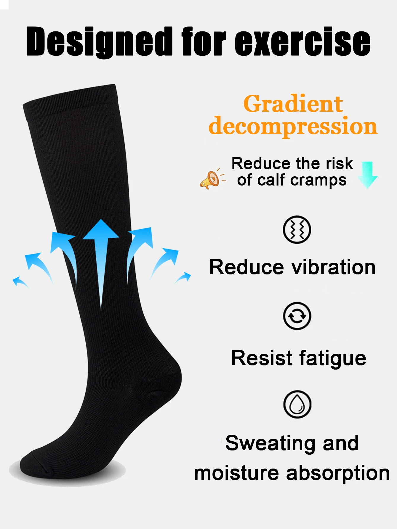 Copper Wellow Compression Socks Women Men 15-15 Mmhg Knee High Pregnant ...