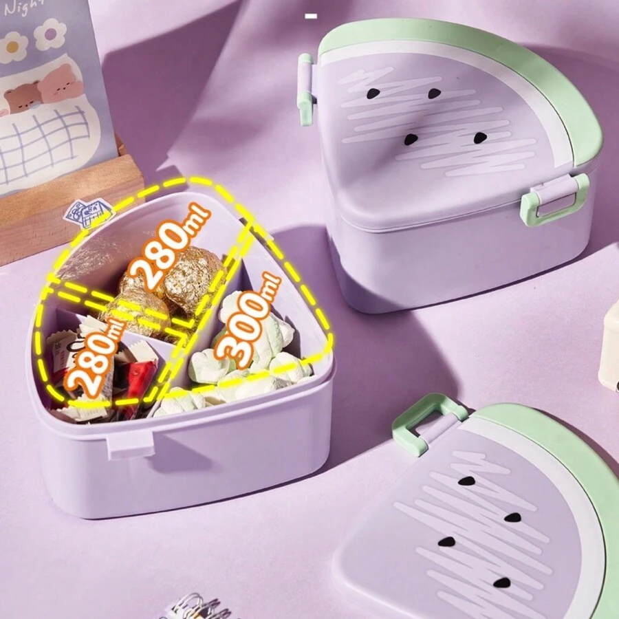 Watermelon Lunch Box With 3 Divisions To Separate The Food As You Like ...