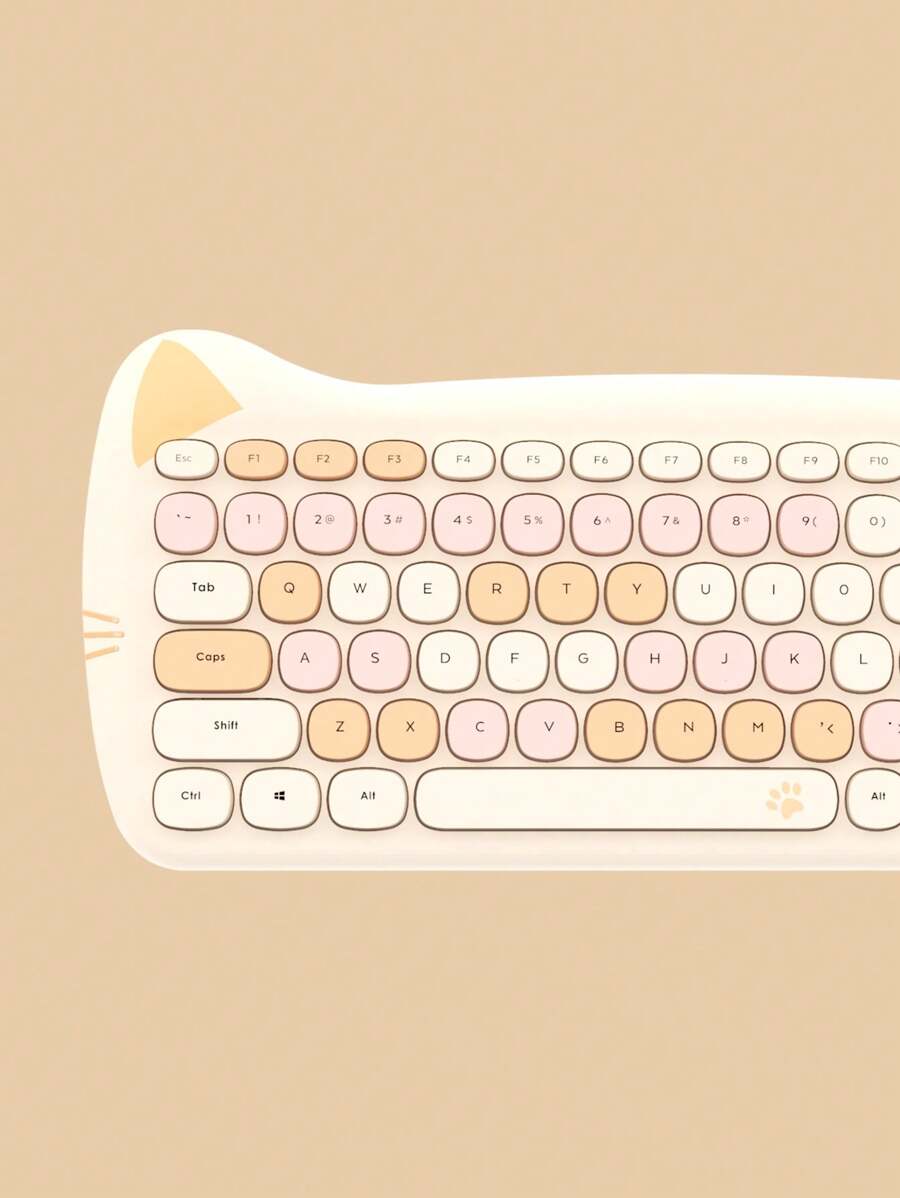 MOFII Mofii Skyscraper Cat Wireless Keyboard And Mouse Set, Colorful ...