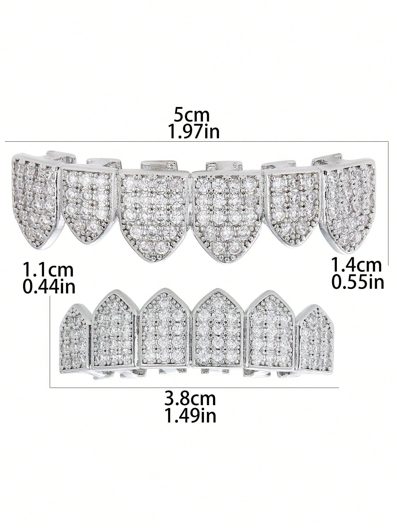 Unisex Dental Grills 18k Gold And Silver Plated Hip Hop Tooth Grillz ...