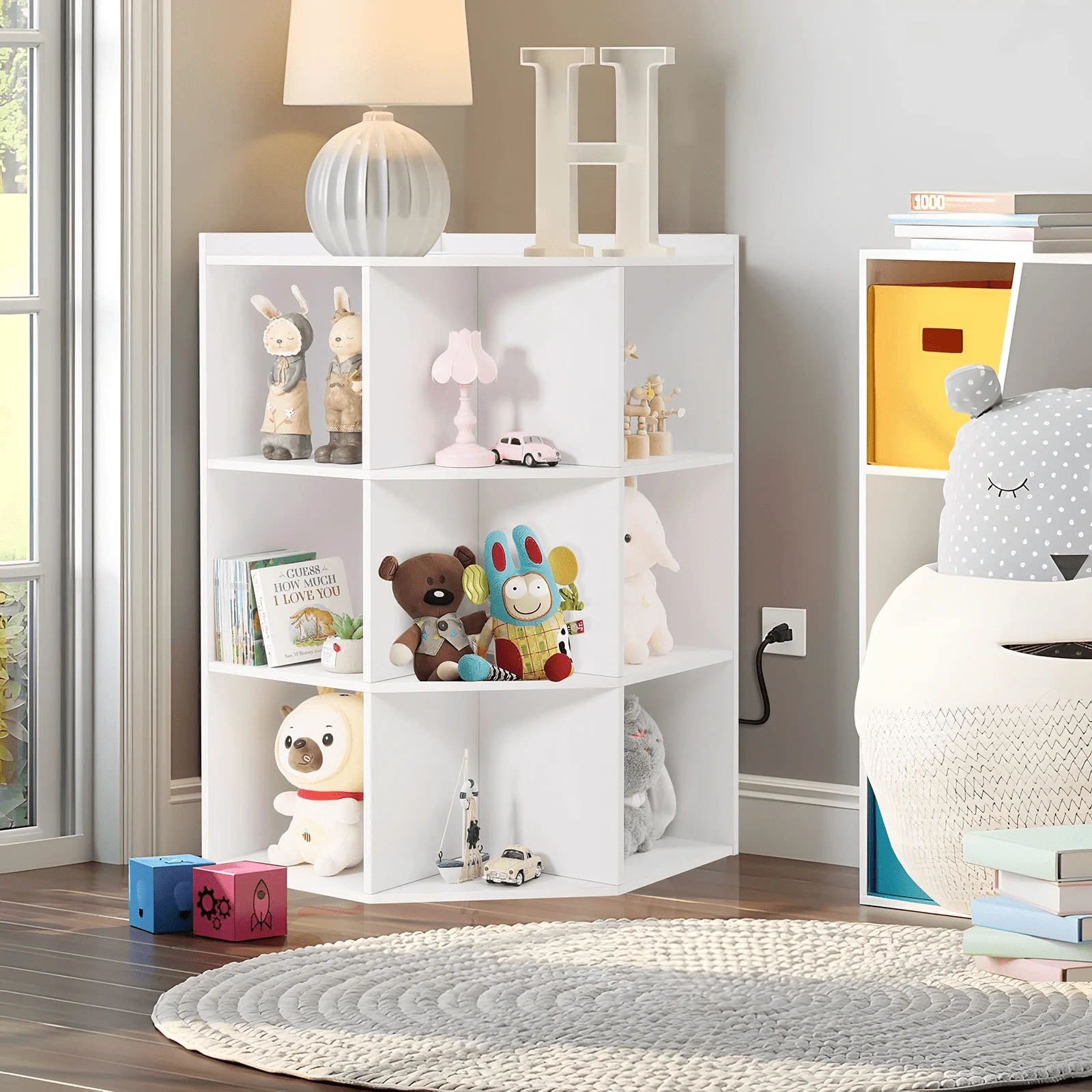 Corner Cabinet, Corner Storage With USB Ports And Outlets, Corner Cube ...