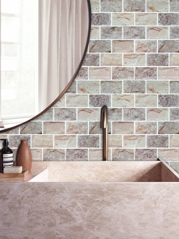 10-Sheet Subway Tiles Self Adhesive Kitchen Splashbacks, Peel and Stick ...